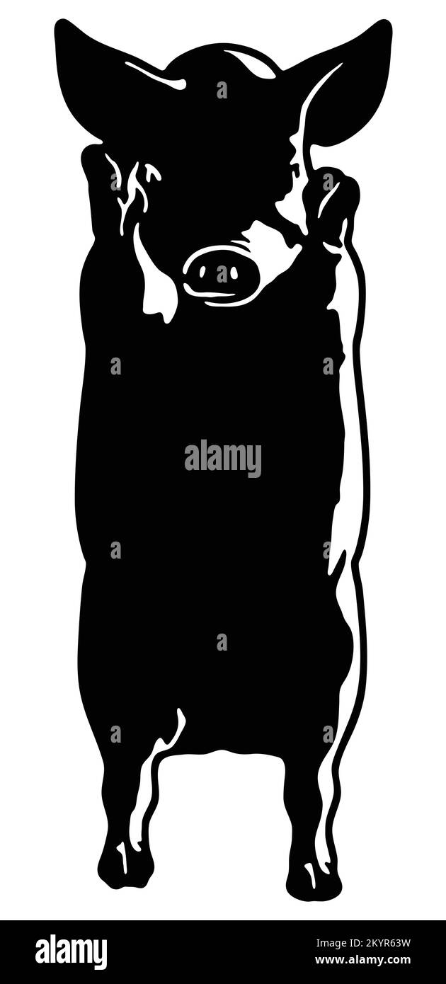 Pig profile icon Black and White Stock Photos & Images - Alamy