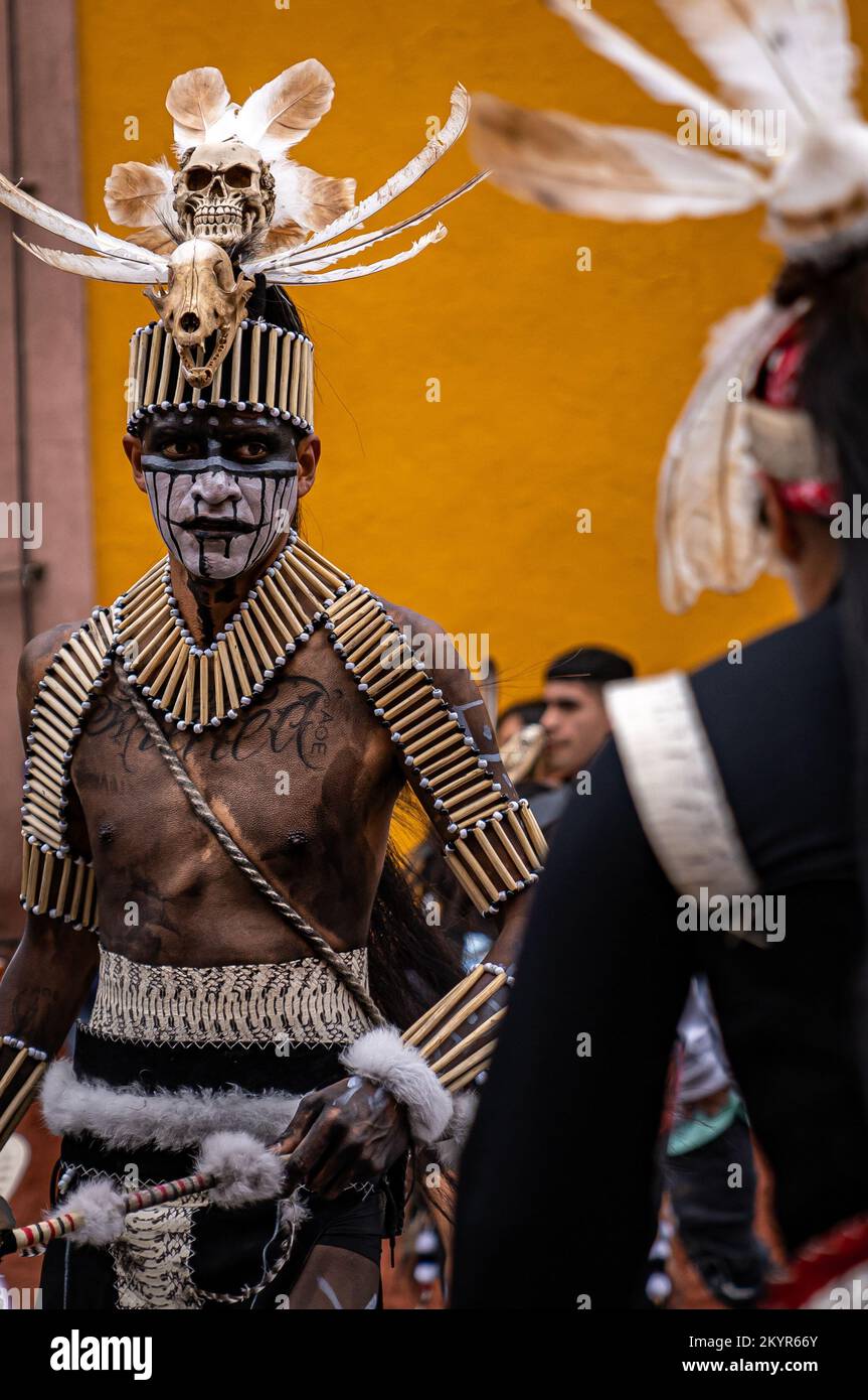 Exuberant costumes on display at the Danza de Indios gathering of ...