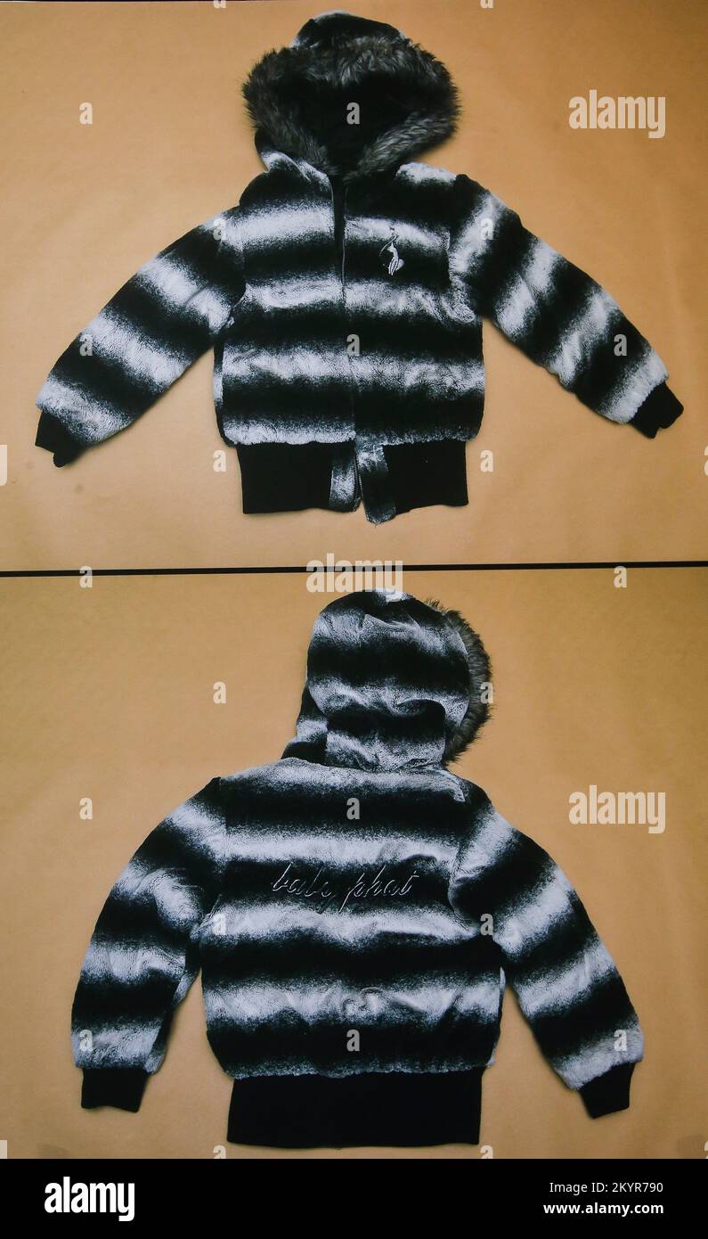 Evidence photos are seen as Winnipeg police chief Danny Smyth provides ...