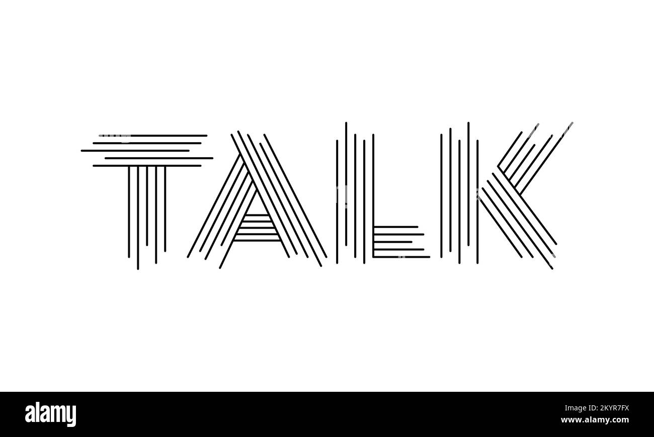 TALK line art vector illustration Stock Vector Image & Art - Alamy
