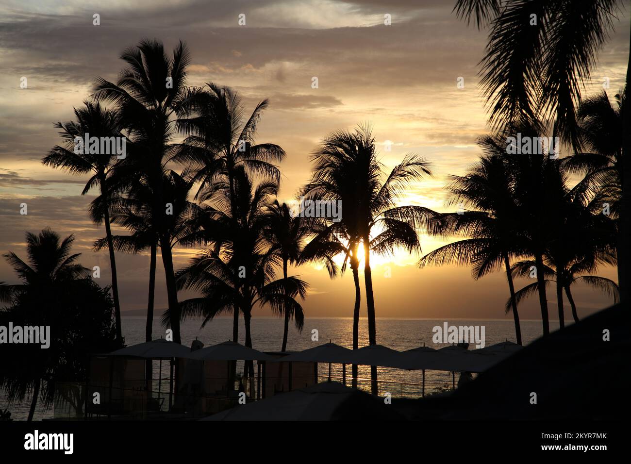 Sunset Pool View at Andaz Maui Resort Stock Photo - Alamy