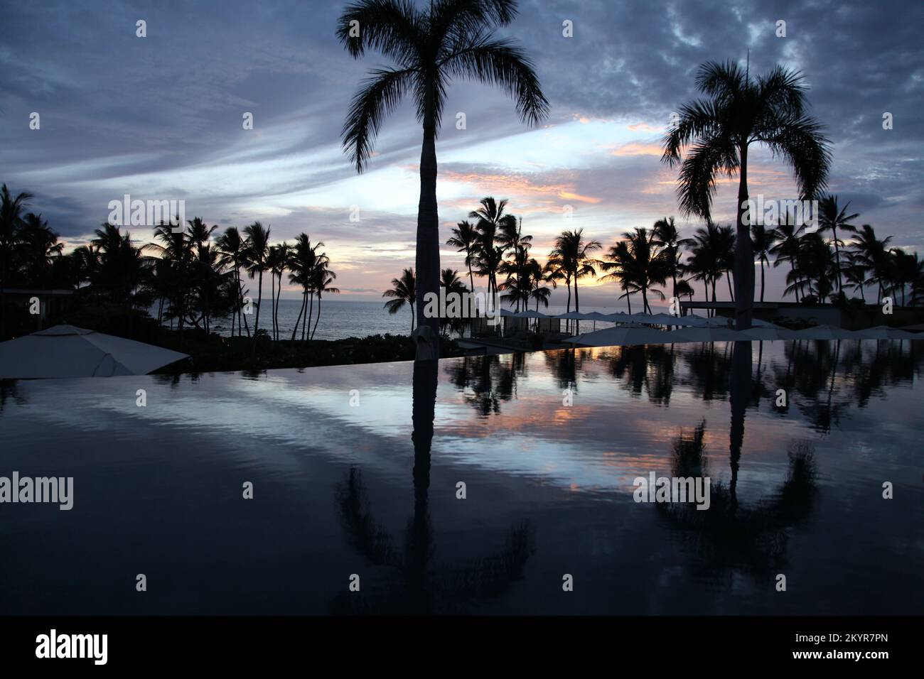 Sunset Pool View at Andaz Maui Resort Stock Photo - Alamy