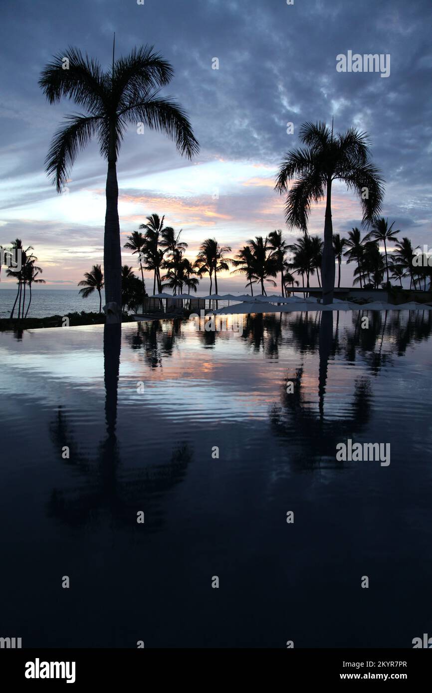 Sunset Pool View at Andaz Maui Resort Stock Photo - Alamy