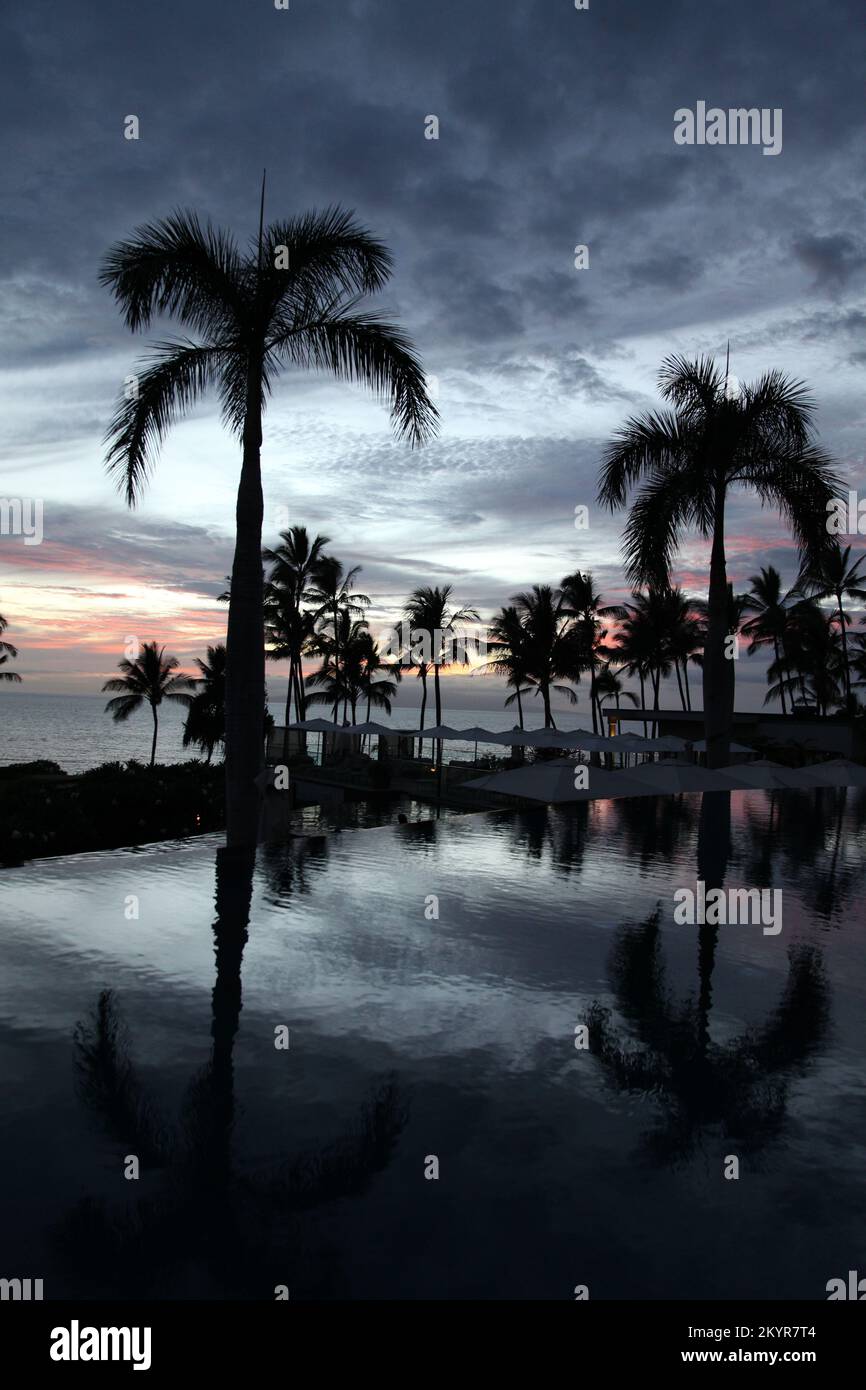 Sunset Pool View at Andaz Maui Resort Stock Photo - Alamy