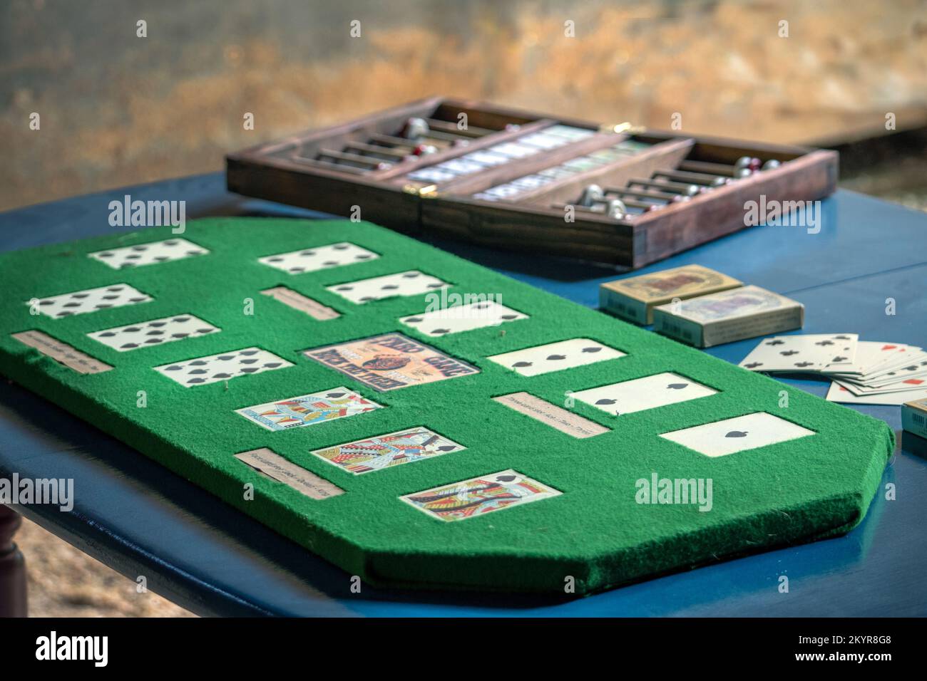 Antique faro game from the 1800s Stock Photo - Alamy