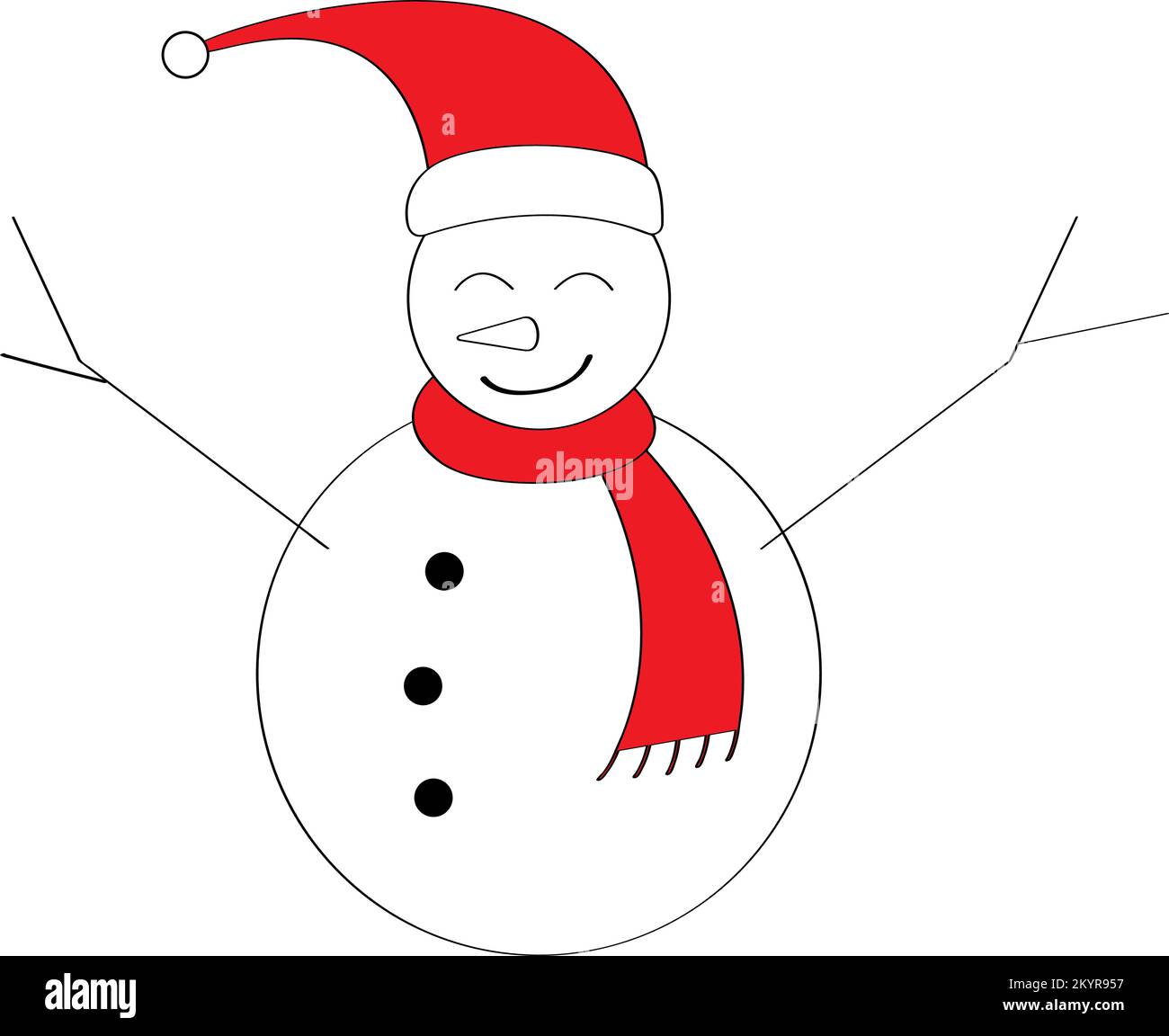 Snowman vector element design Cut Out Stock Images & Pictures - Alamy