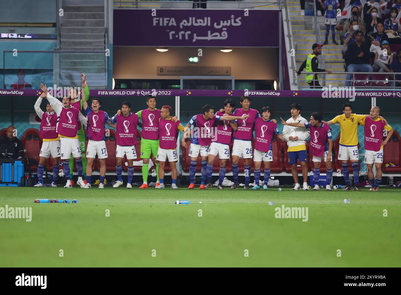 Al Rayyan, Qatar. 1st Dec, 2022. Japan team group (JPN) Football/Soccer : FIFA World Cup Qatar ...