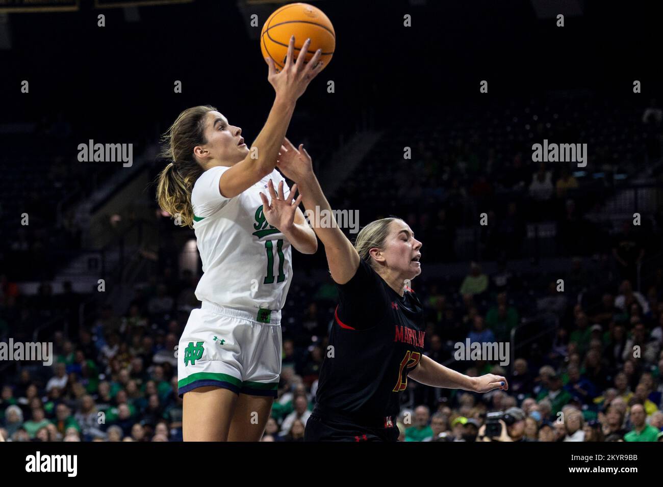 South Bend, Indiana, USA. 01st Dec, 2022. Notre Dame guard Sonia Citron ...