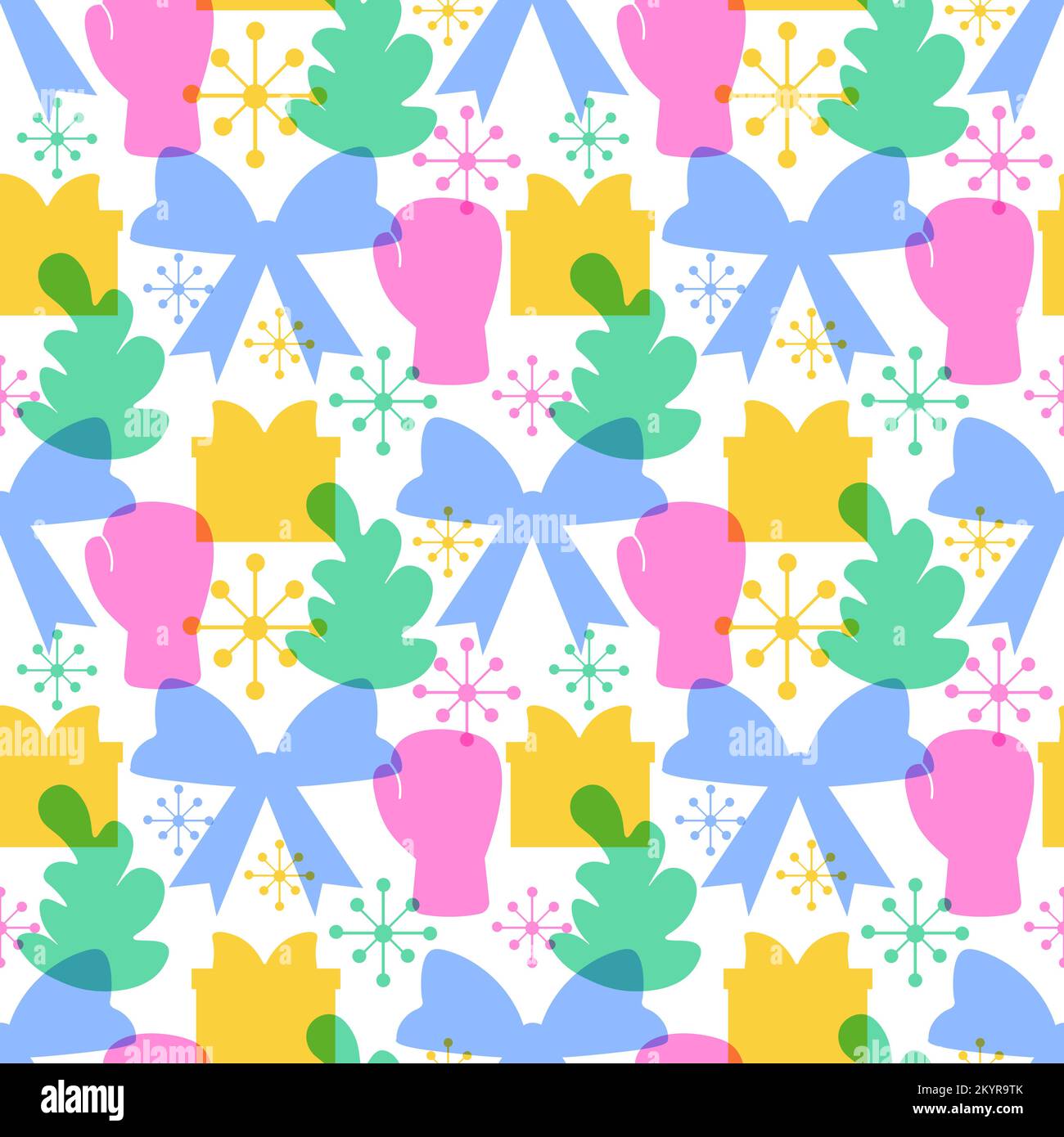 Boxing Day Sale Seamless Pattern Design with Glove and Gift Box for ...