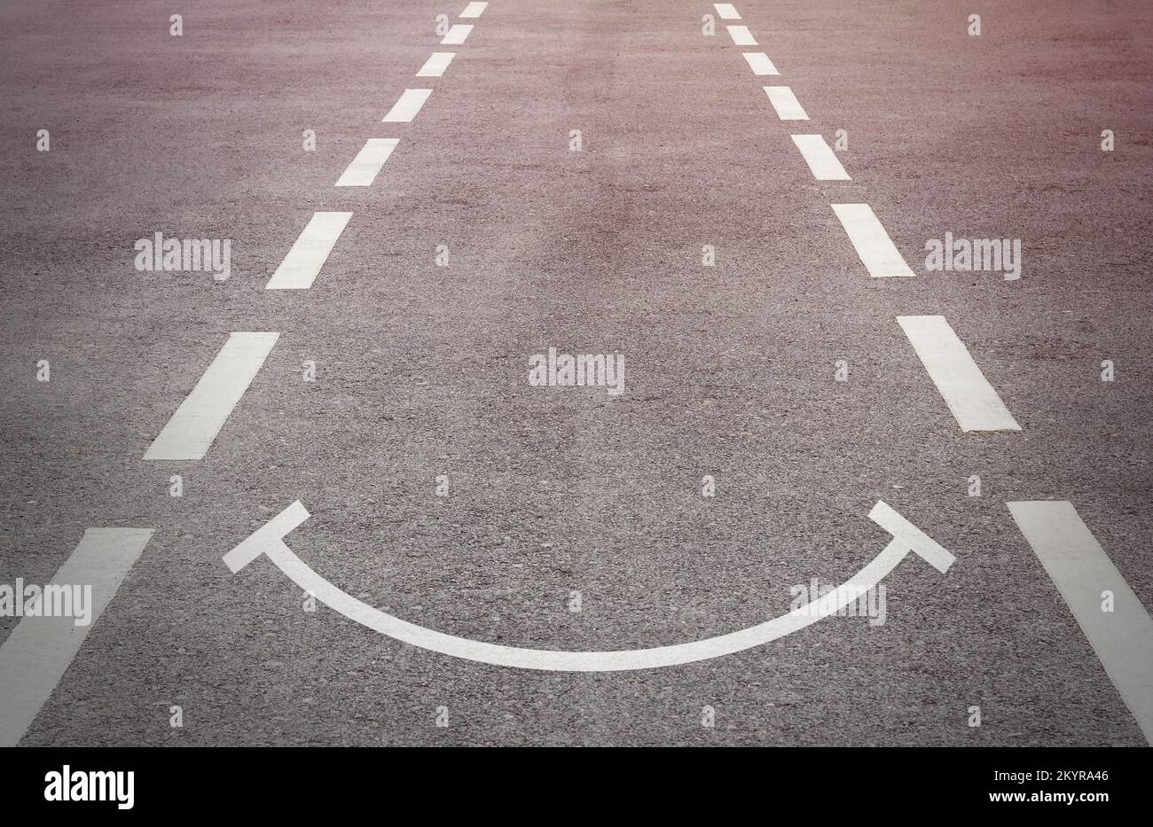 Happiness concept, smile on the road, positive attitude Stock Photo - Alamy