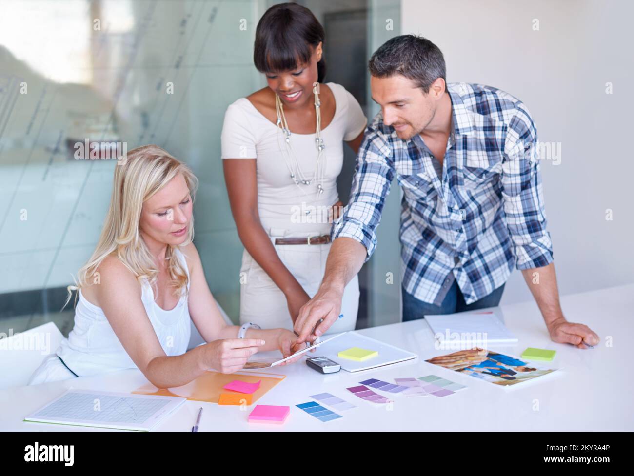 Right, this seems like a good choice. Three colleagues choosing a ...