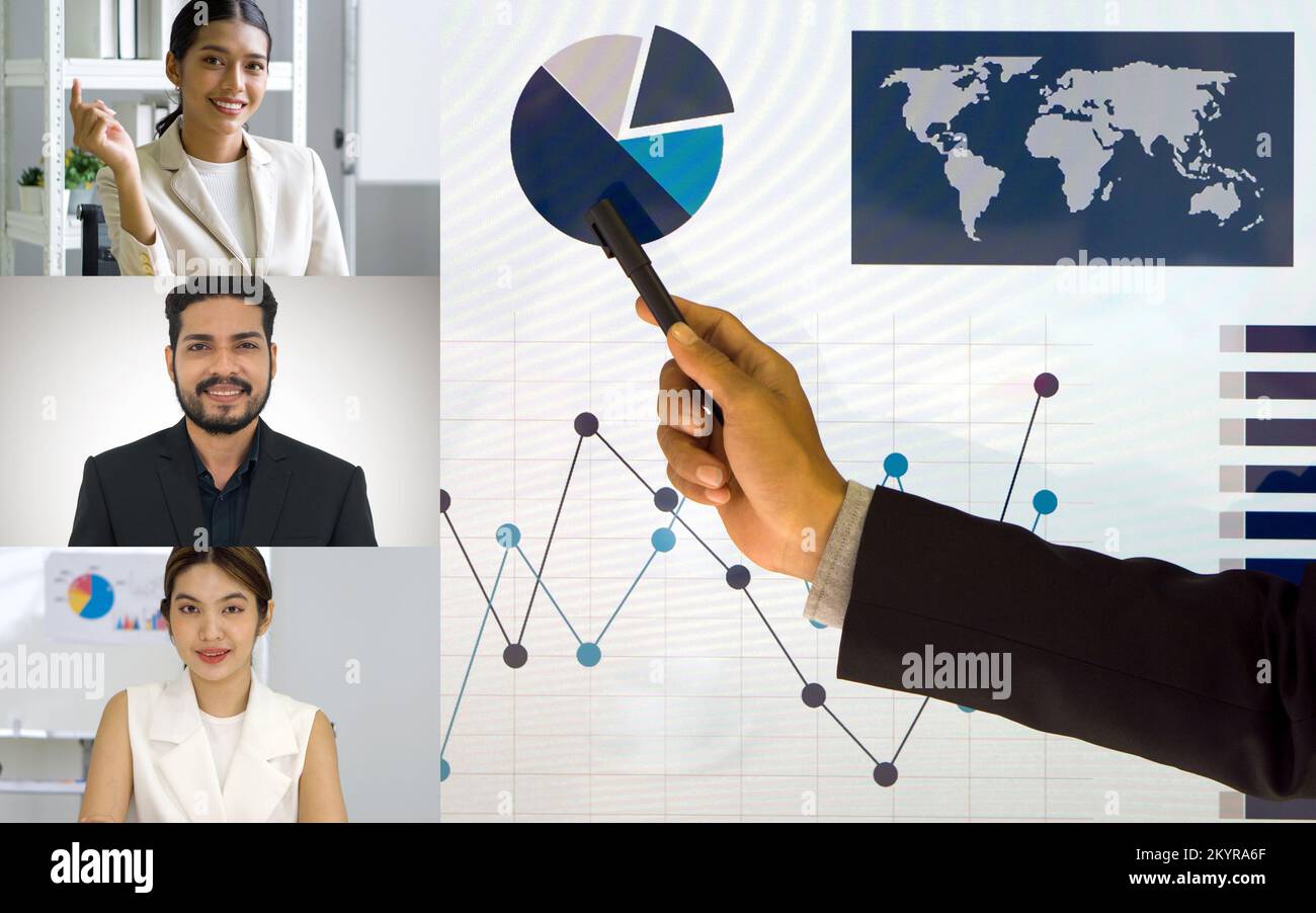 Monitor pie chart hi-res stock photography and images - Alamy