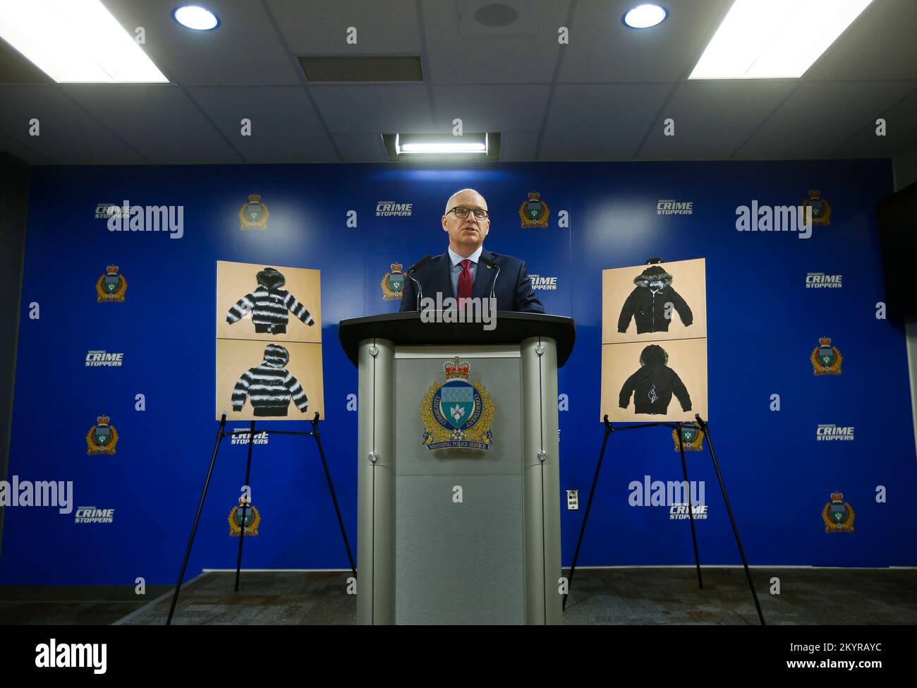 Winnipeg mayor Scott Gillingham speaks about an update to an ongoing ...