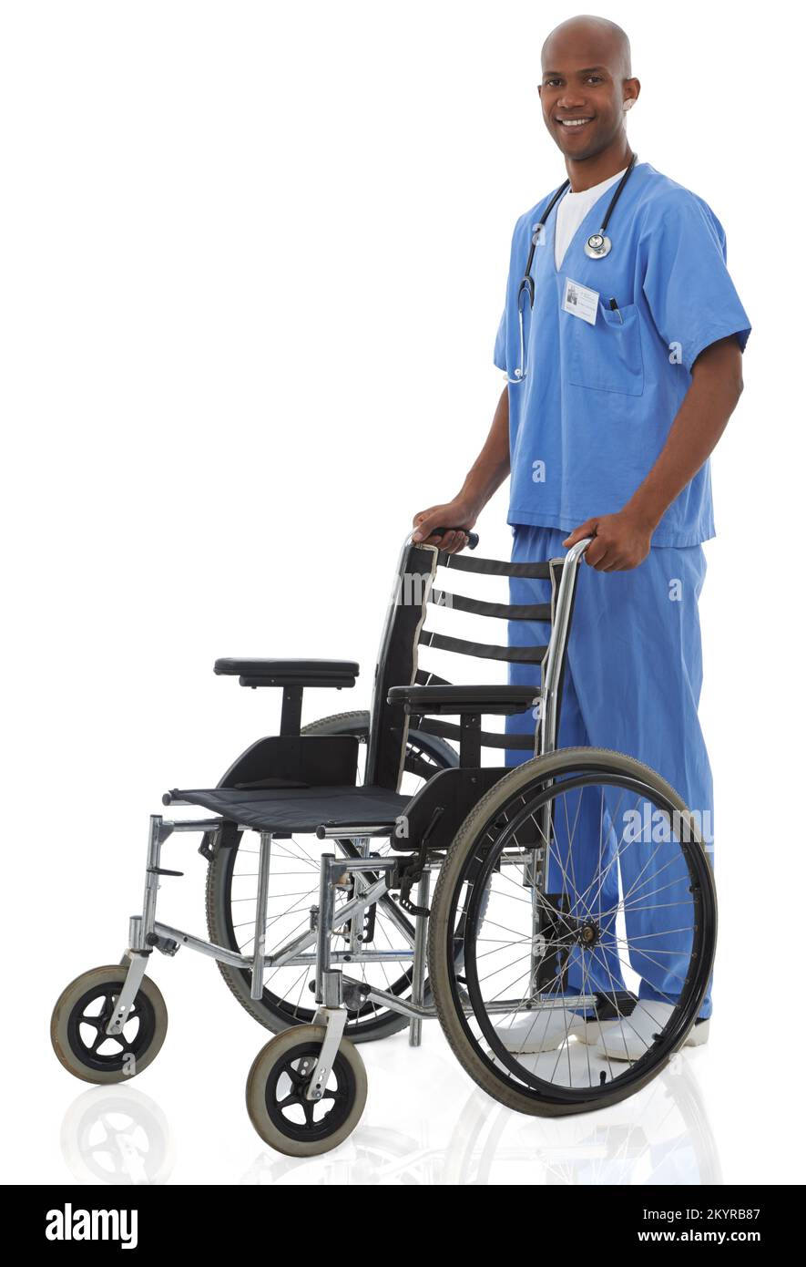 Doctor pushing wheelchair hi-res stock photography and images - Alamy