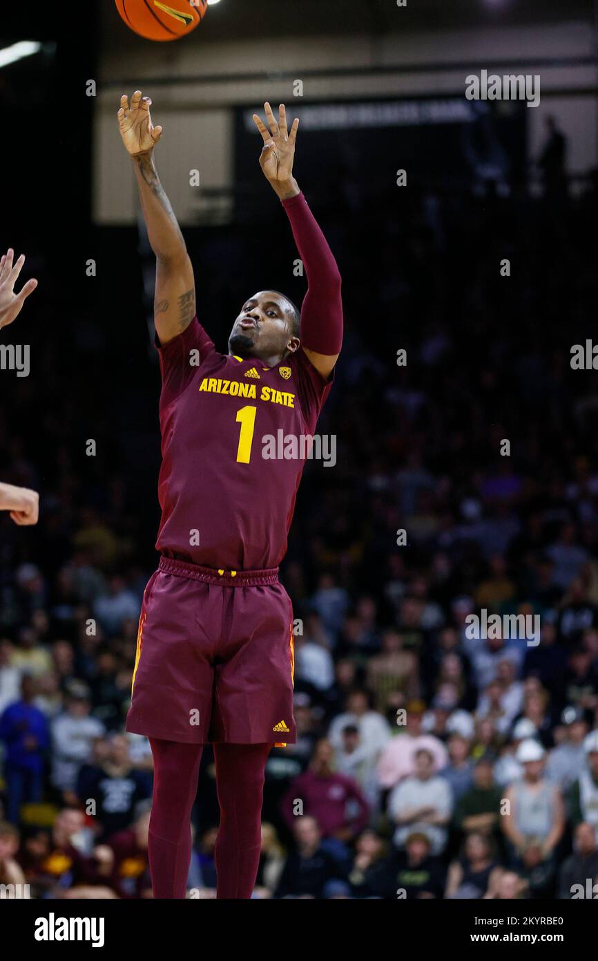 Boulder, CO, USA. 01st Dec, 2022. Arizona State Sun Devils guard Luther ...