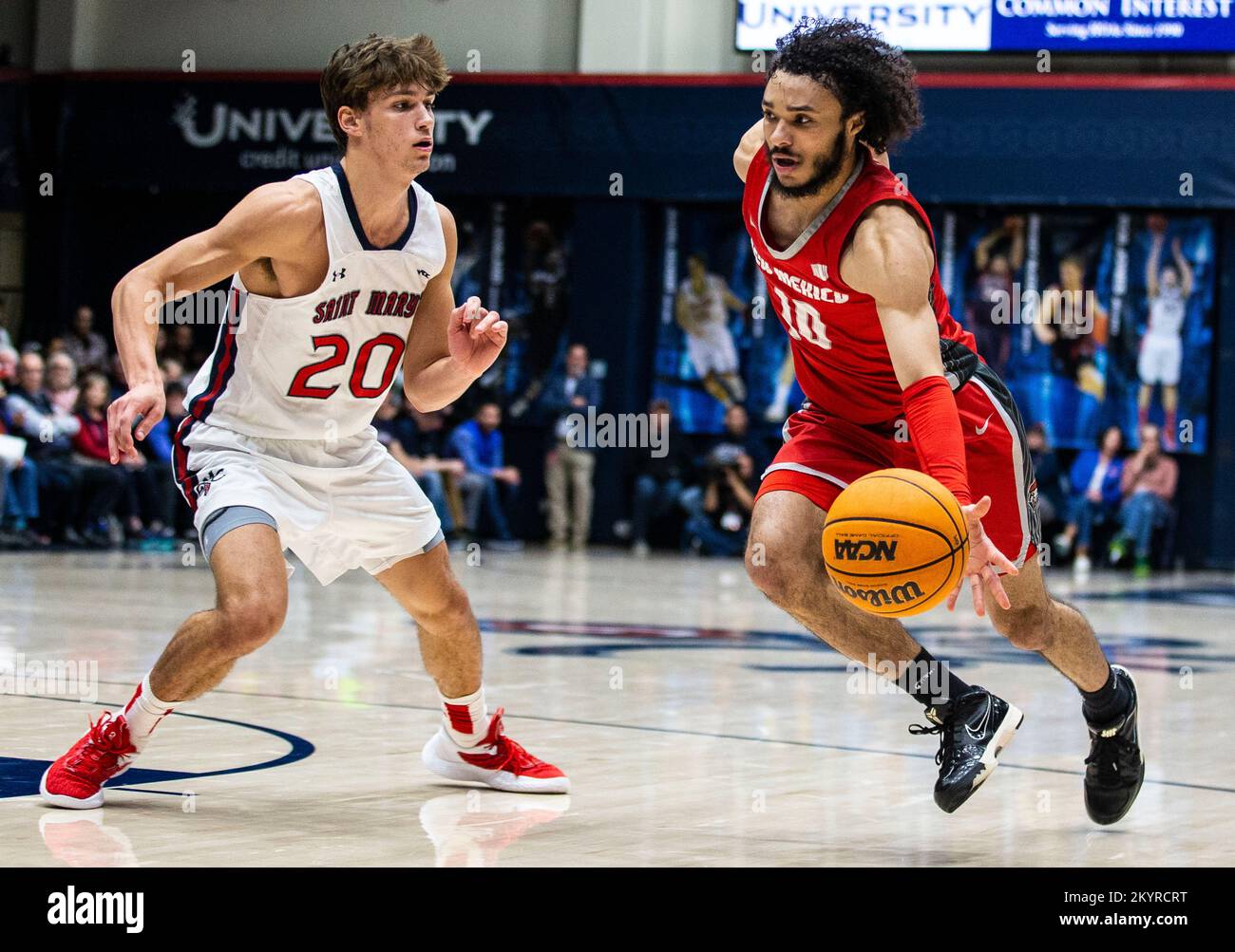 November 30 2022 Moraga, CA U.S.A. New Mexico guard Jaelen House (10 ...