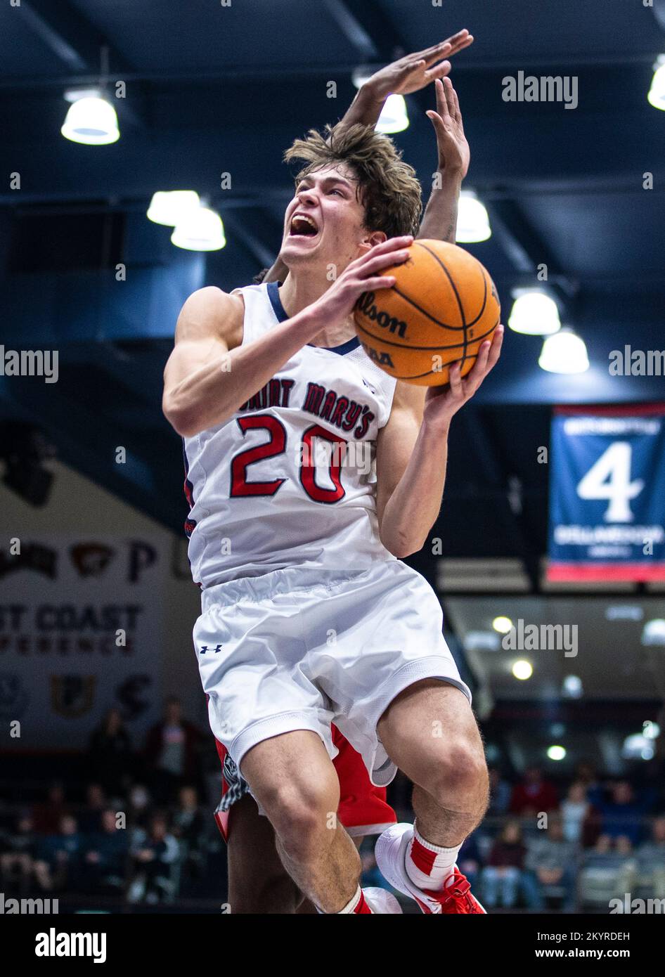 November 30 2022 Moraga, CA U.S.A. St. Mary's guard Aidan Mahaney (20 ...