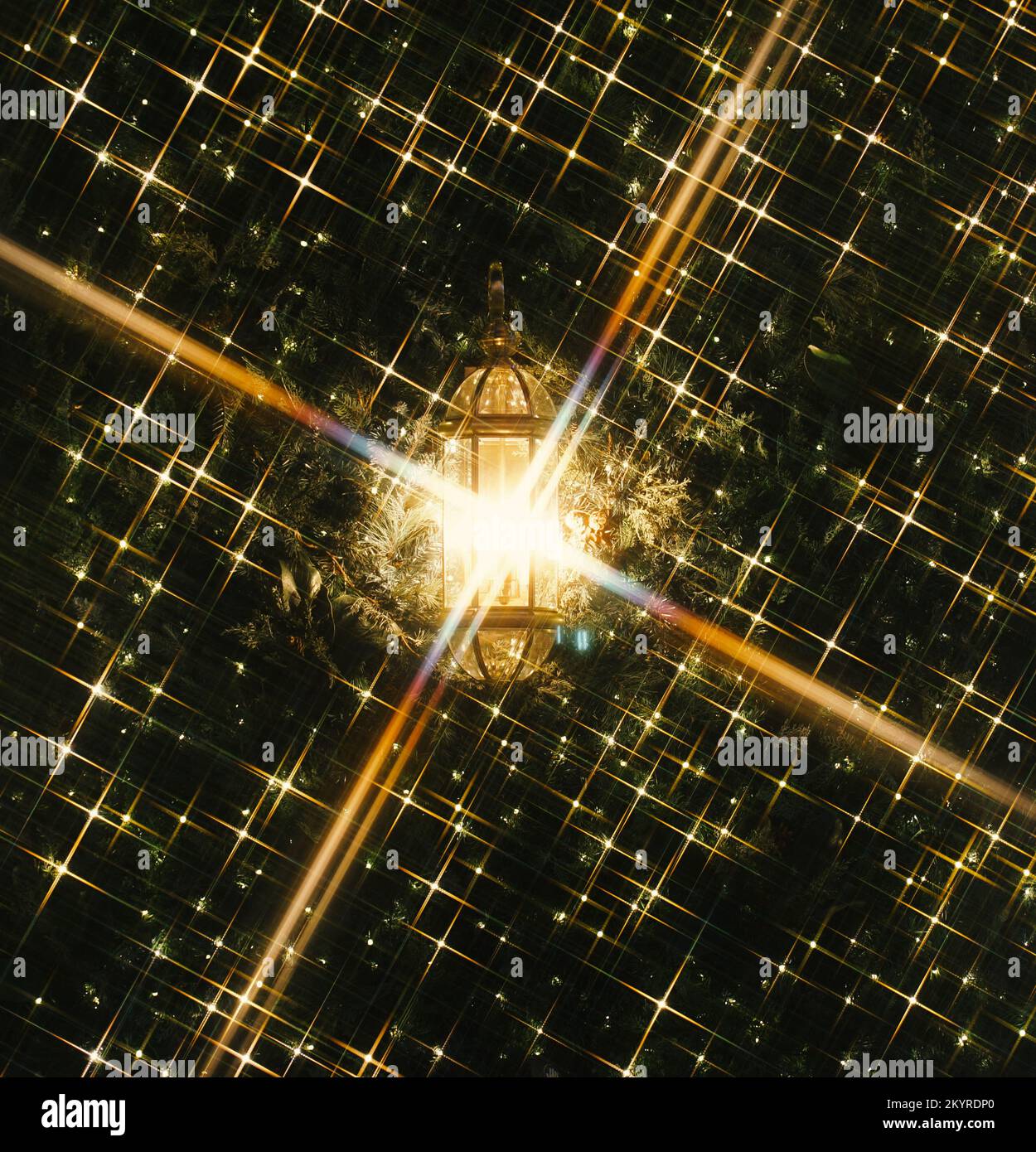 Christmas Lamp Photo in Myeongdong, Korea Stock Photo - Alamy