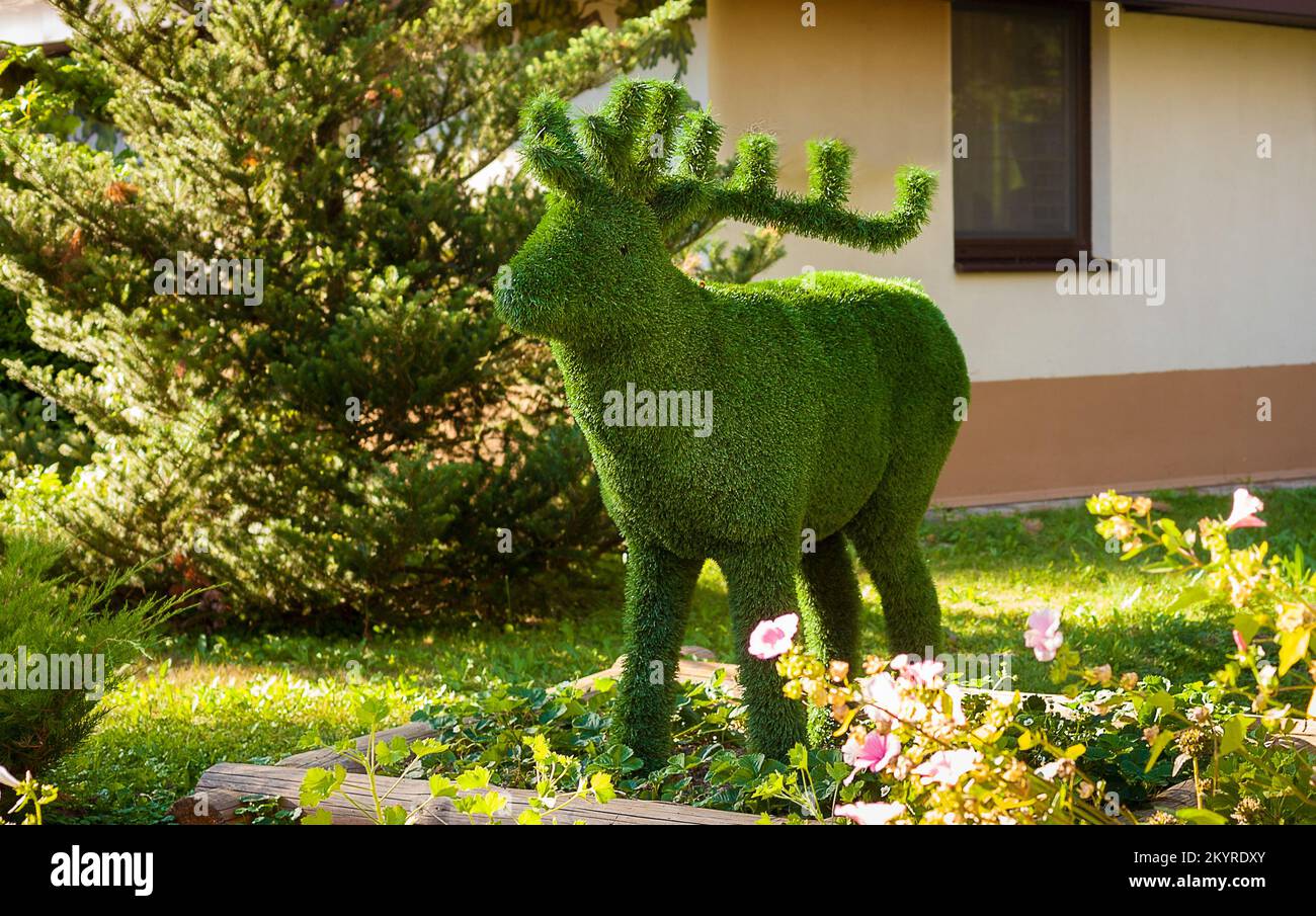 Cultural recreation area decorated with various decorative elements ...