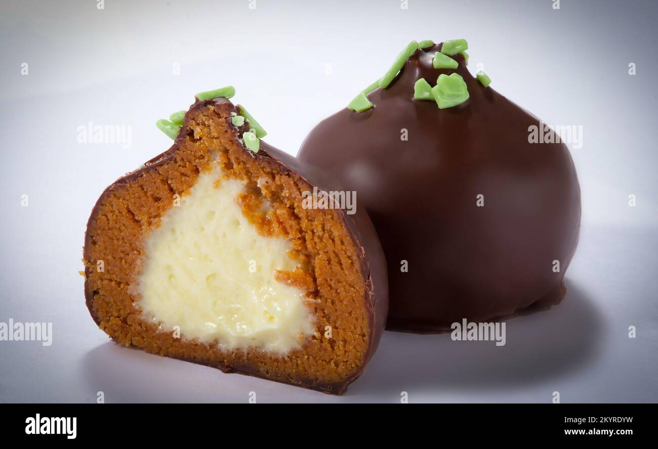 Chocolate sweets with delicate filling are sweets for children and ...