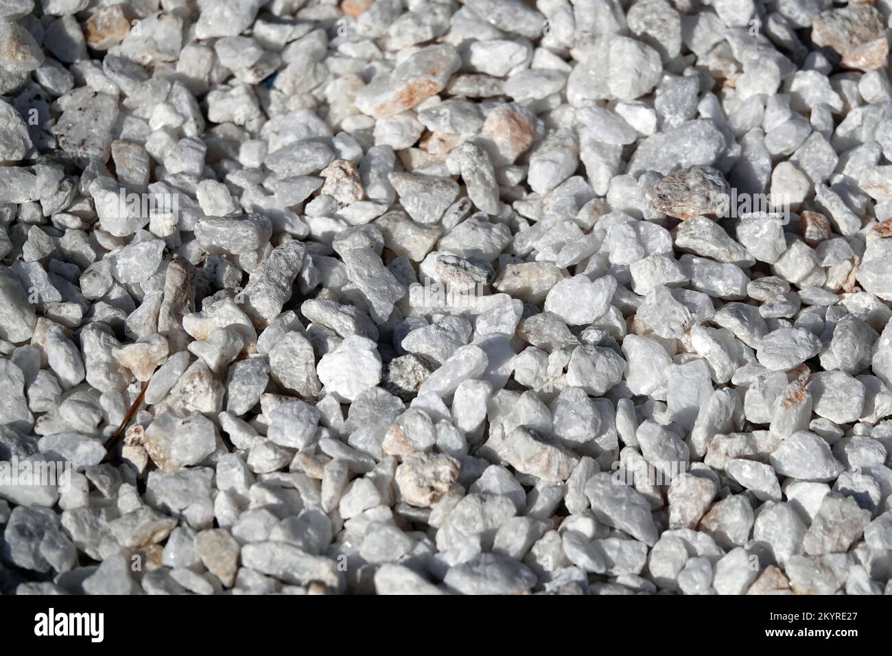 Fine white stone to decorate city parks Stock Photo - Alamy