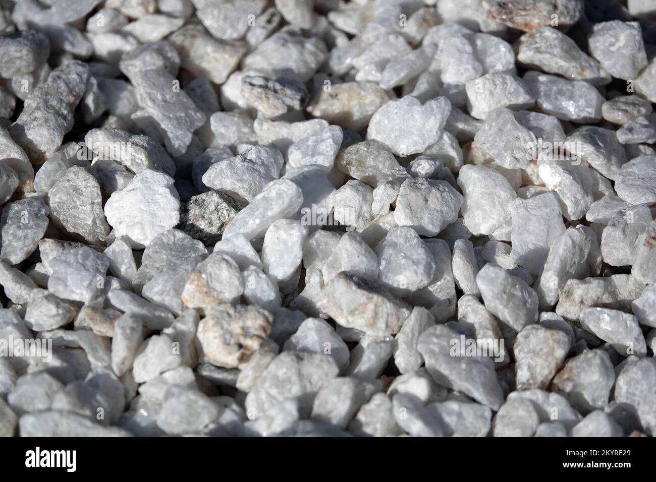 Fine white stone to decorate city parks Stock Photo - Alamy