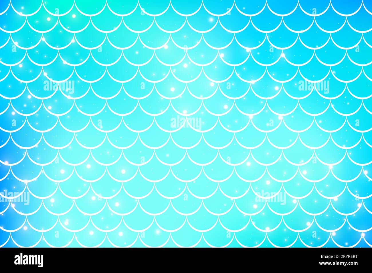Mermaid blue background with fish scale pattern. Cyan pearl print ...