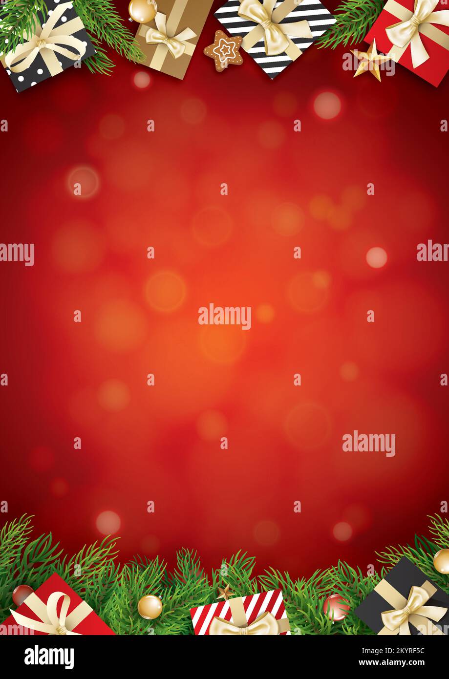 Christmas background red glass Stock Vector Images - Alamy