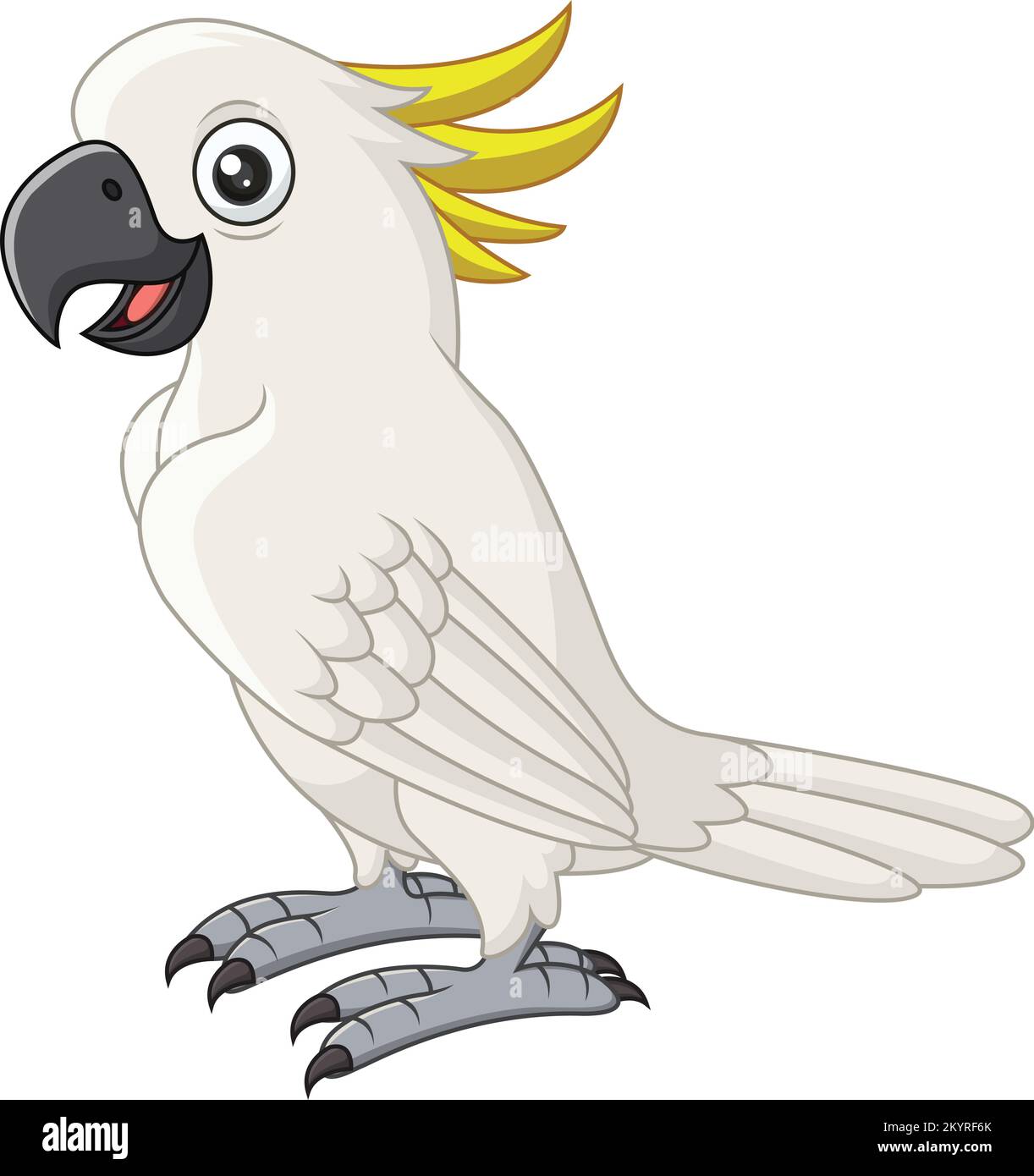 White cockatoo sitting in Stock Vector Images - Alamy