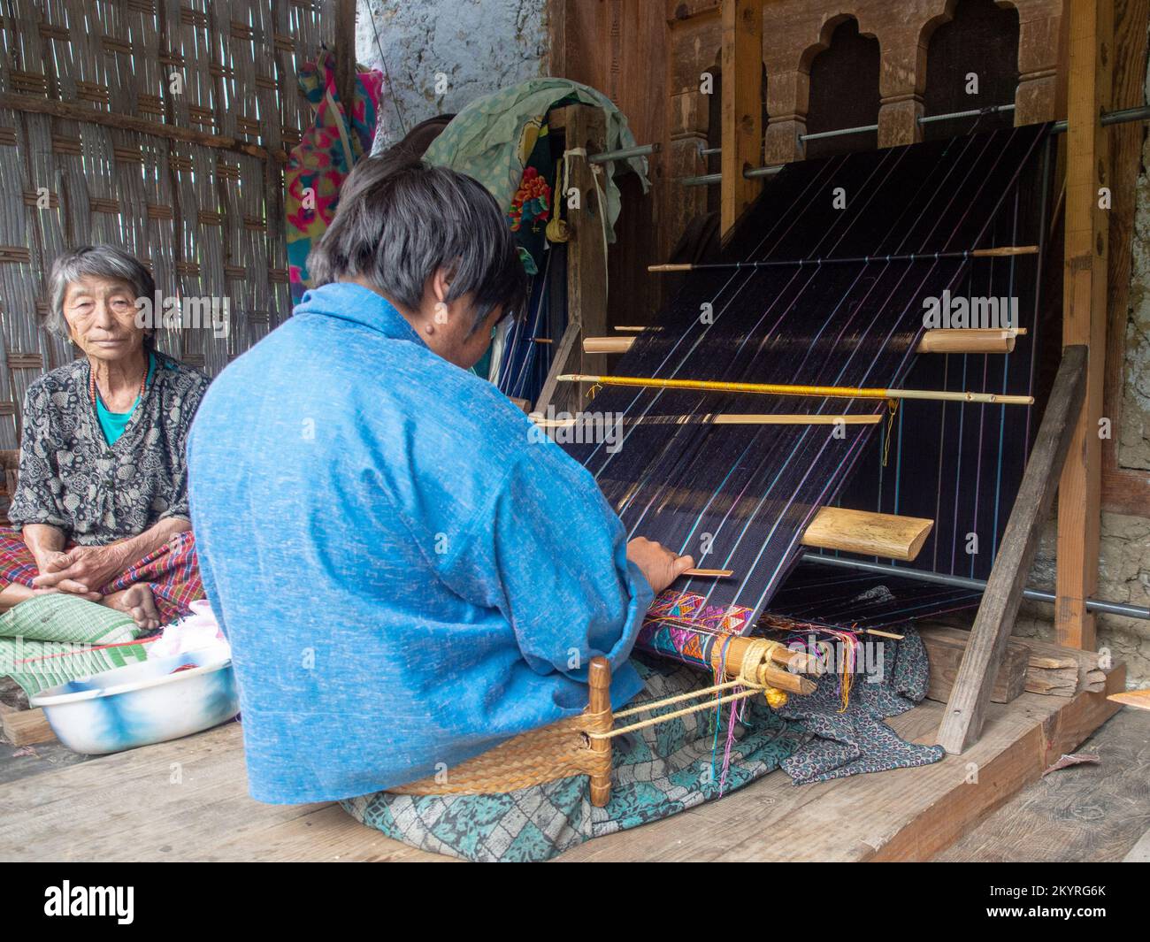 Weaving Village Bhutan Stock Photo - Alamy