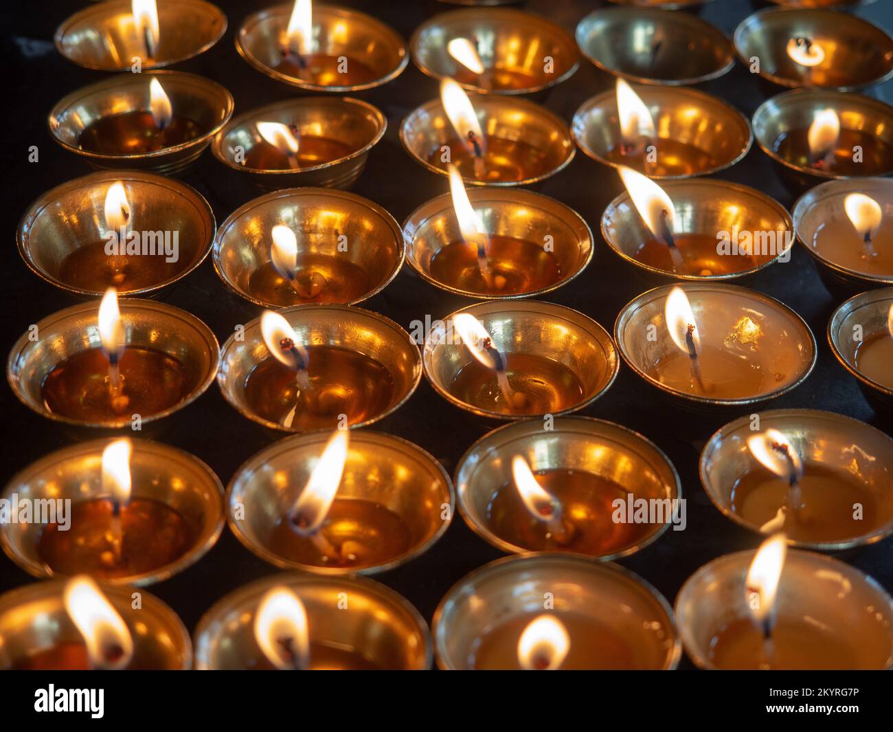 Butter Lamps Bhutan Stock Photo - Alamy
