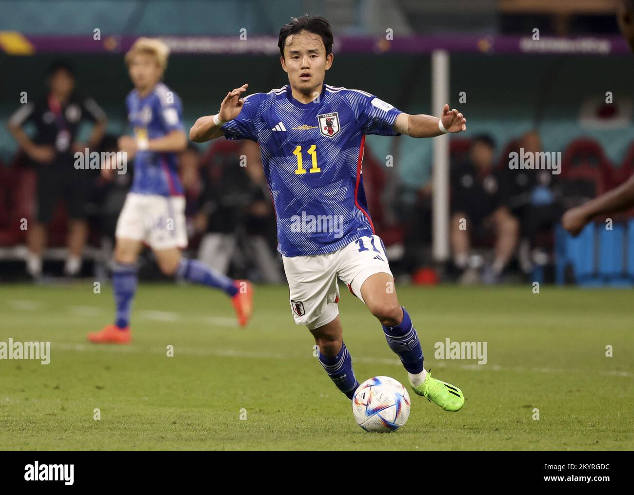 Ar-Rayyan, Qatar - 01/12/2022, Takefusa Kubo of Japan during the FIFA ...
