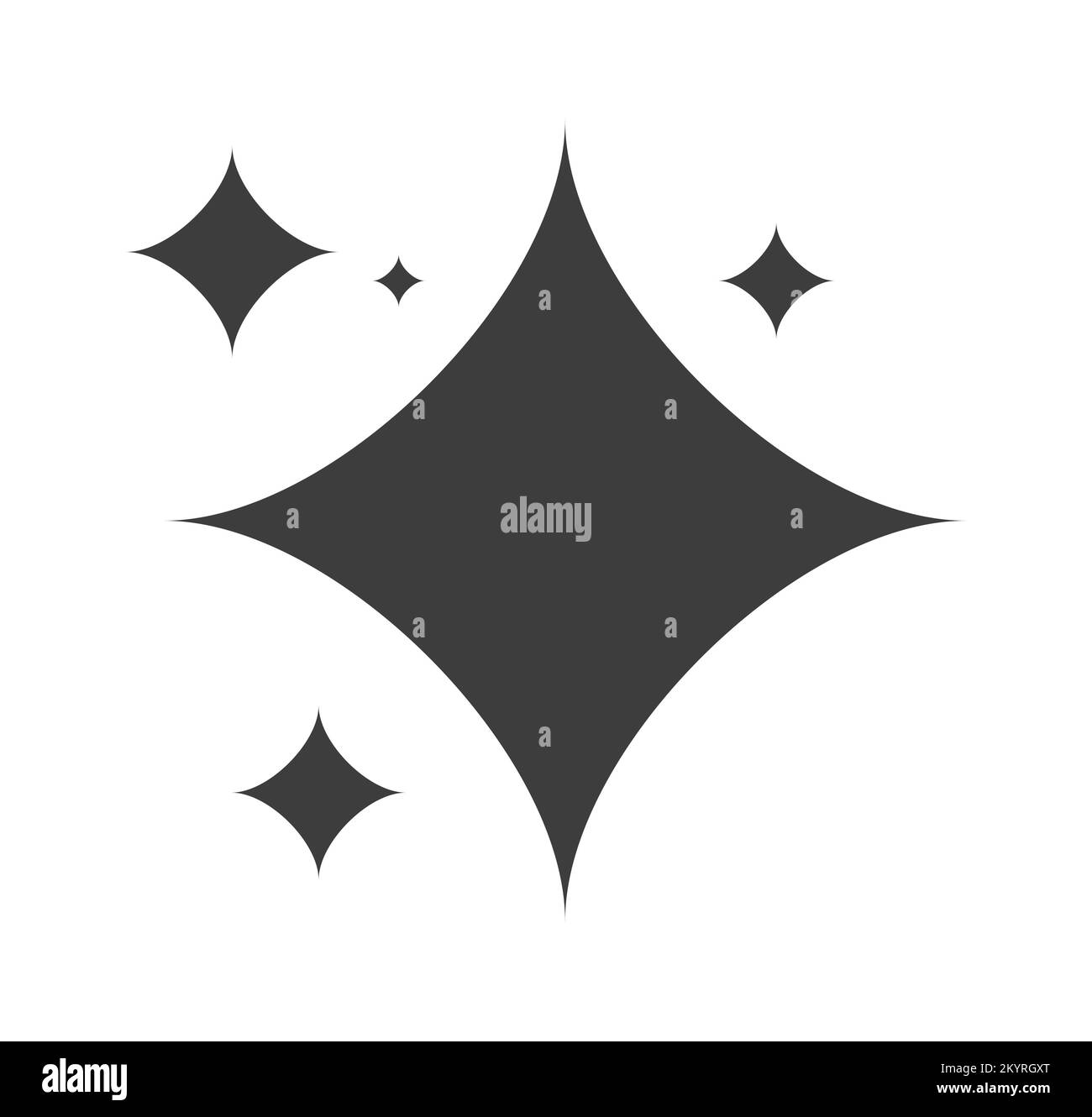 Sparkle icon set. Shiny cartoon stars. Glowing light effect stars and ...