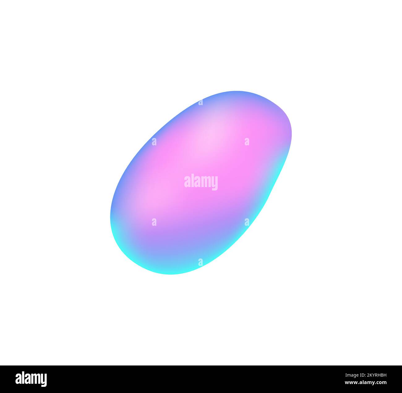 liquid hologram shapes. Futuristic fluid holographic elements. Vector ...