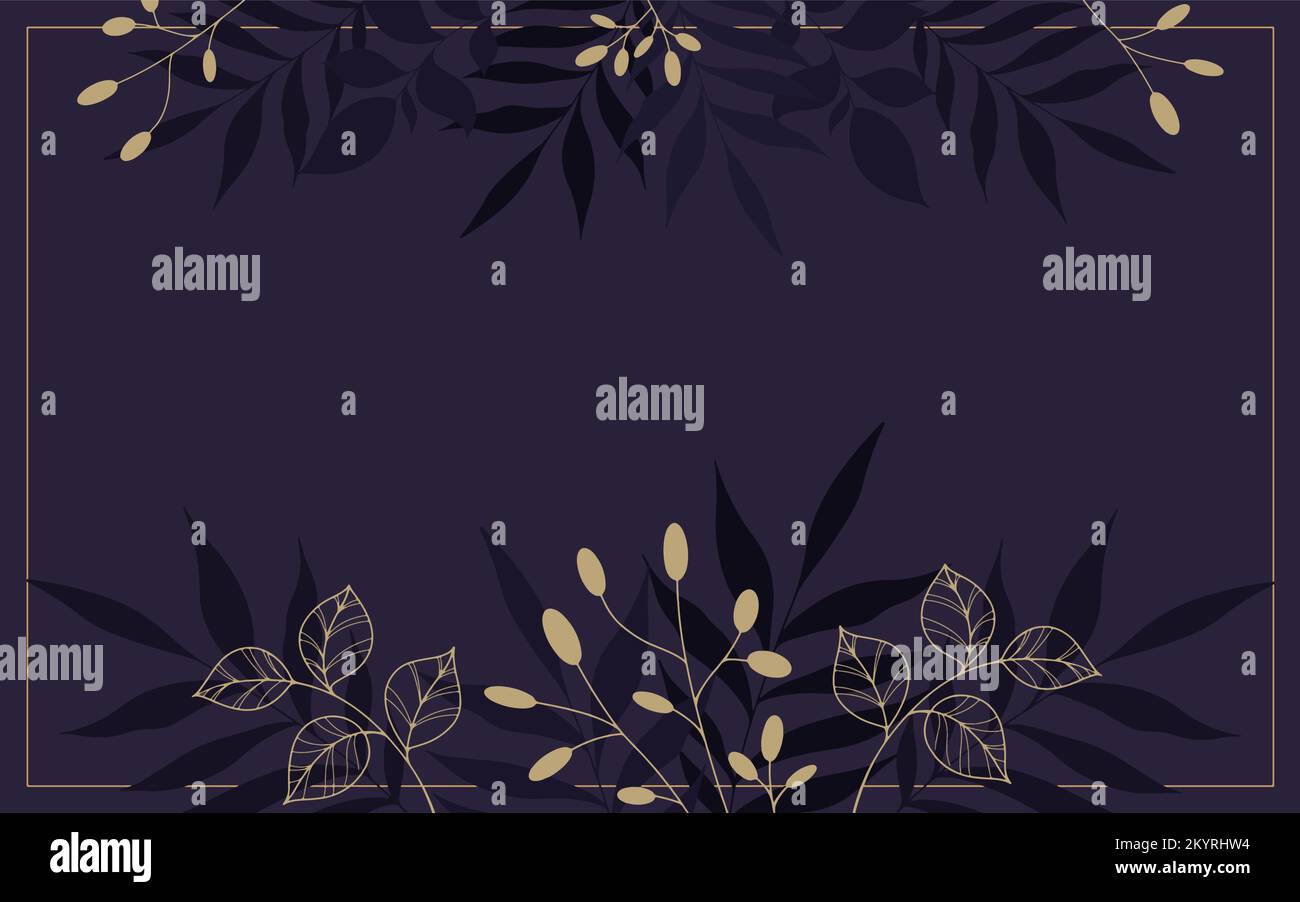 luxurious graceful twigs with leaves in illustration Stock Vector Image ...