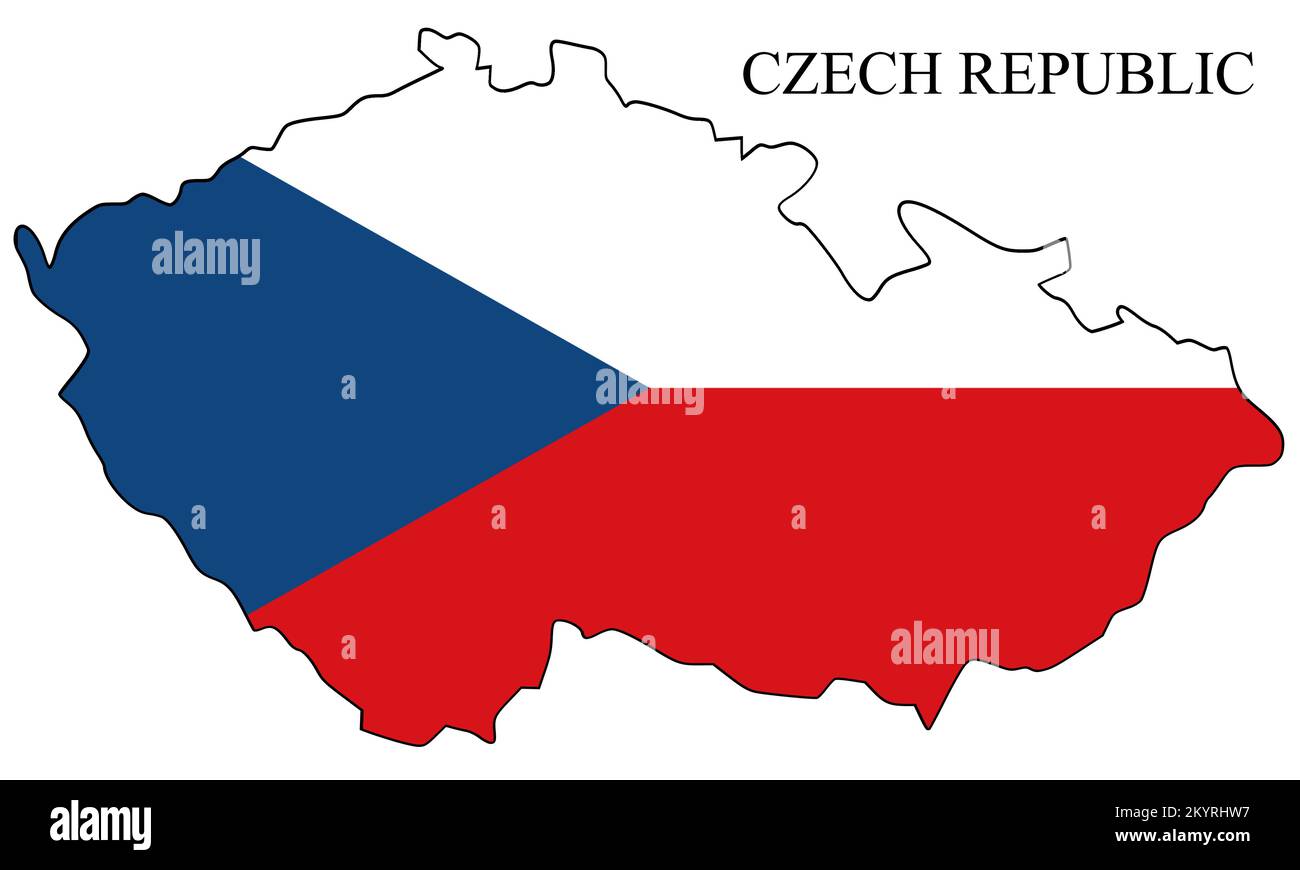Czech Republic map vector illustration. Global economy. Famous country ...