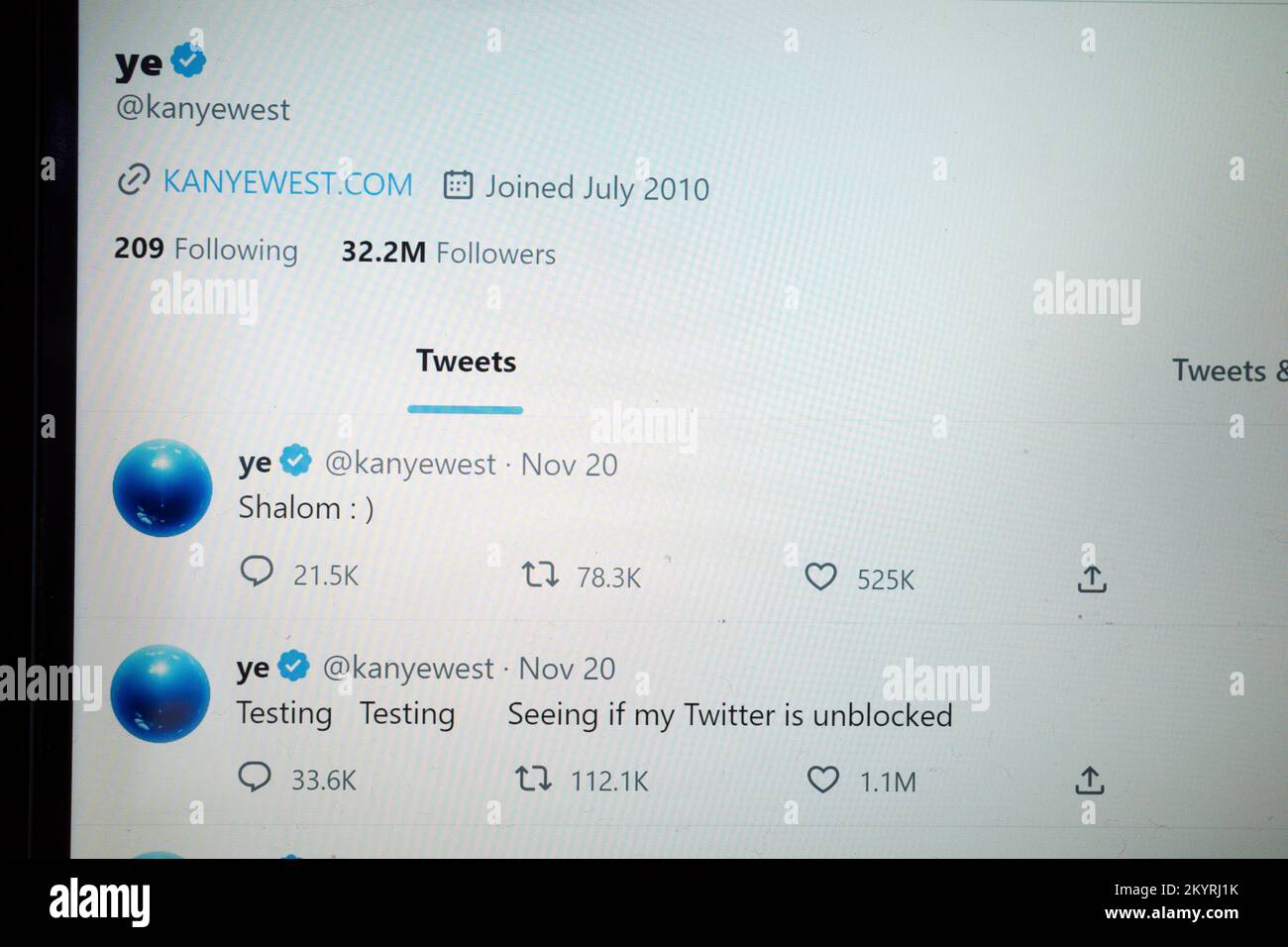 San Francisco, California, USA. 2nd Dec, 2022. Rapper and Yeezy fashion ...