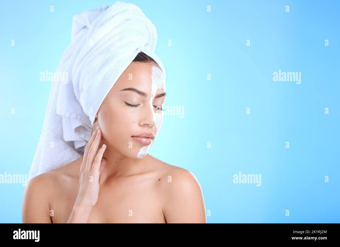 Woman using shower head hi-res stock photography and images - Alamy