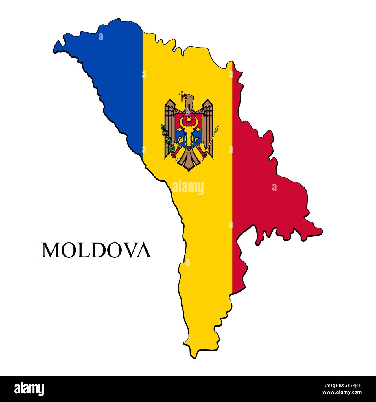 Moldova map vector illustration. Global economy. Famous country ...