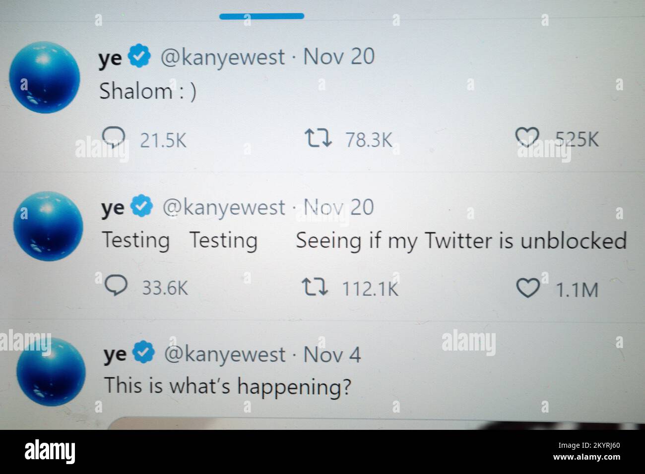 San Francisco, California, USA. 2nd Dec, 2022. Rapper and Yeezy fashion ...