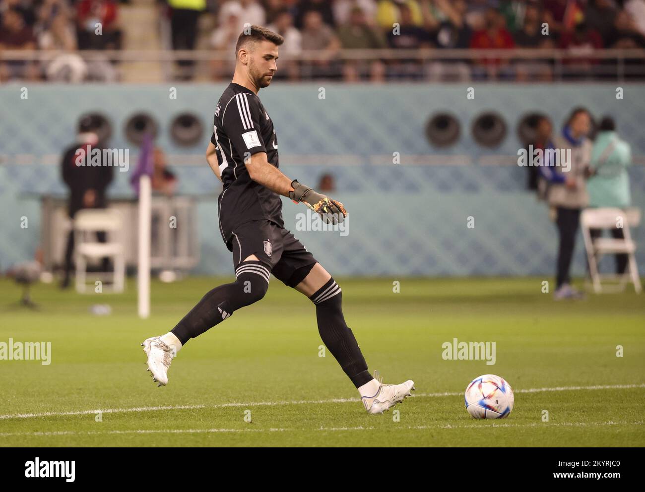 Rome, Qatar: December 1, 2022, Spain goalkeeper Unai Simon during the ...