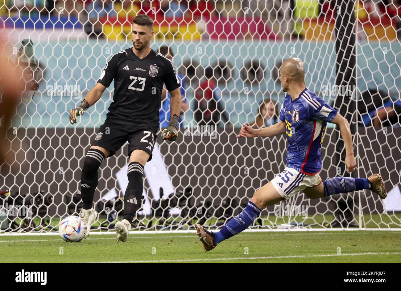 Rome, Qatar: December 1, 2022, Spain goalkeeper Unai Simon during the ...