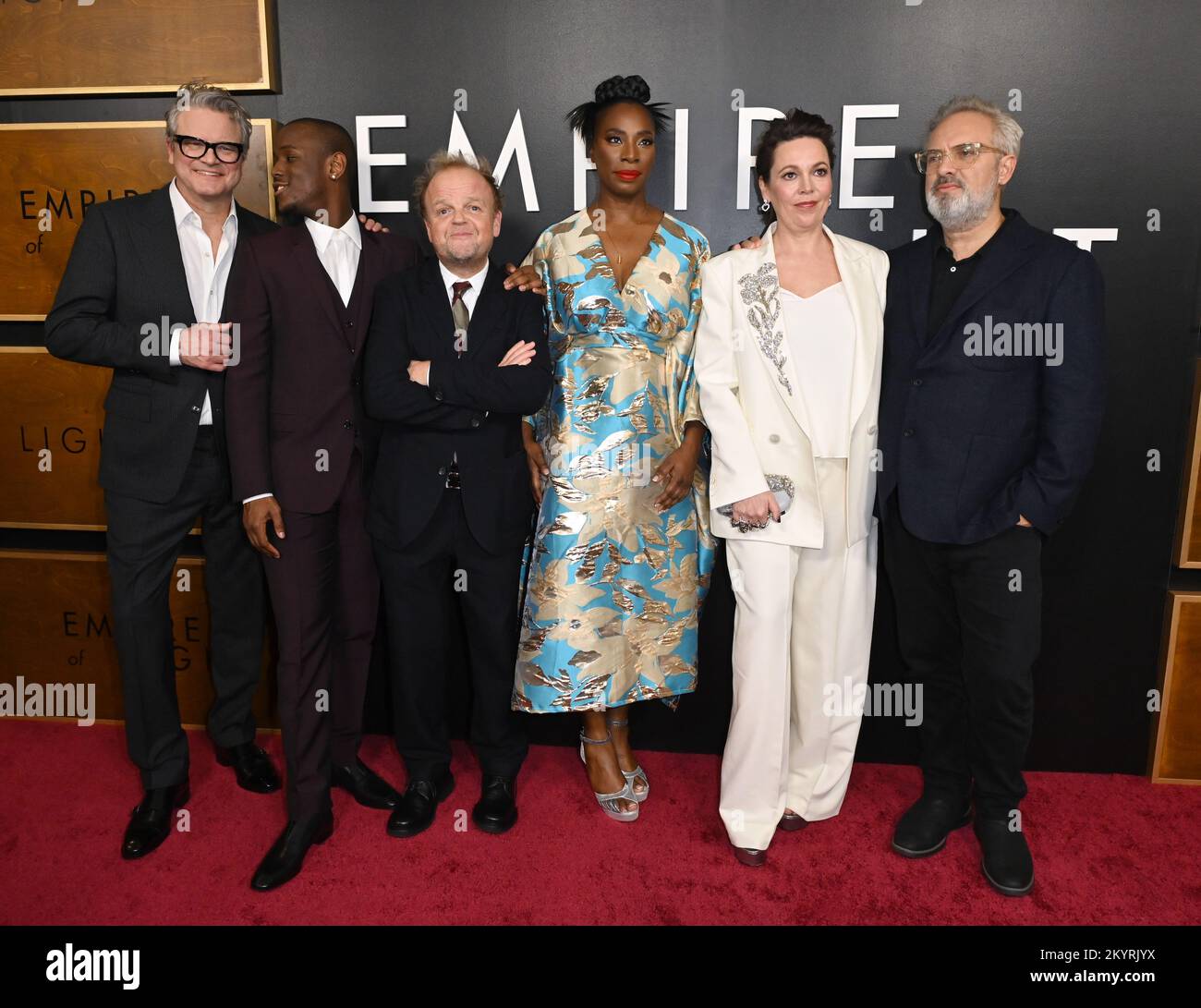 Los Angeles, USA. 01st Dec, 2022. Colin Firth, Micheal Ward, Toby Jones ...