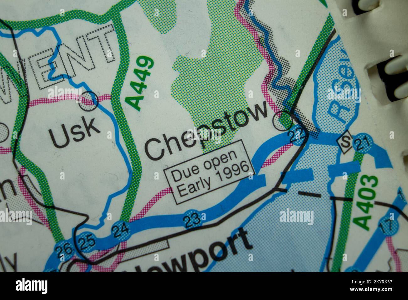 Chepstow, United Kingdom atlas map town name Stock Photo - Alamy
