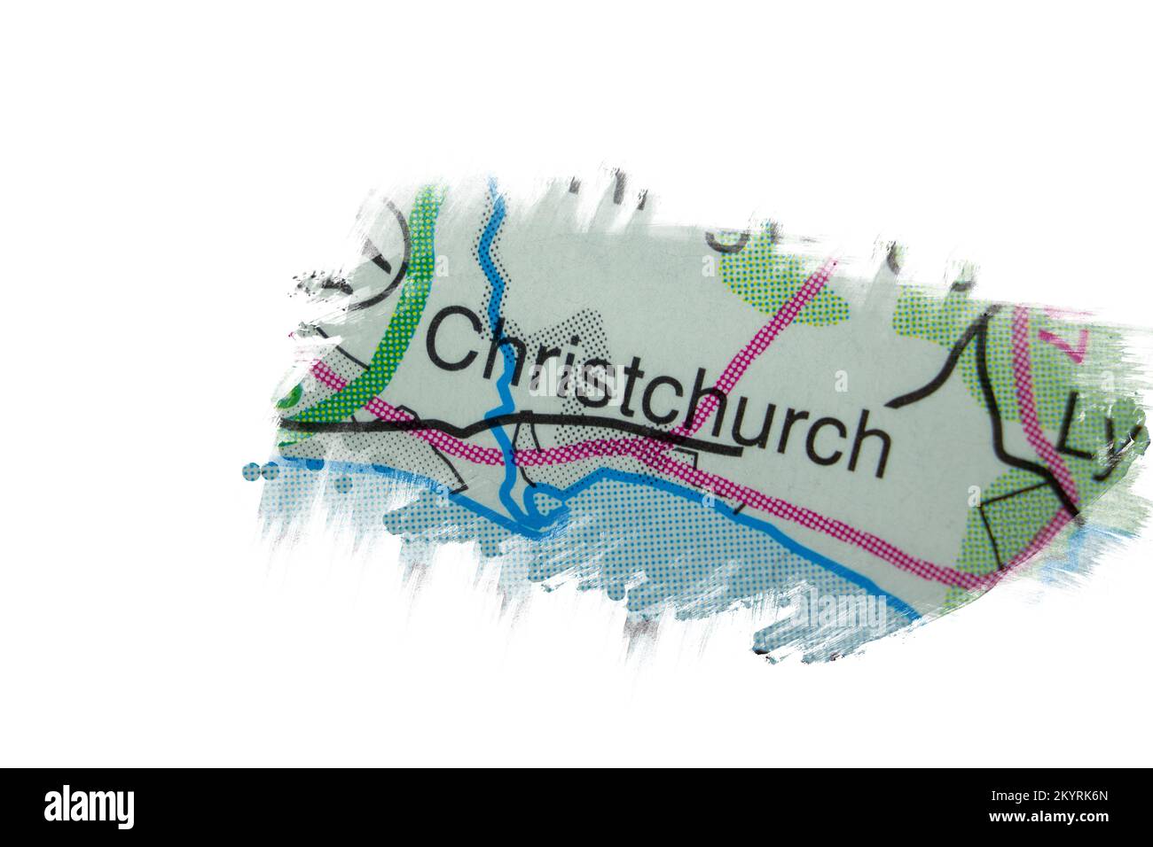 Christchurch map hi-res stock photography and images - Alamy