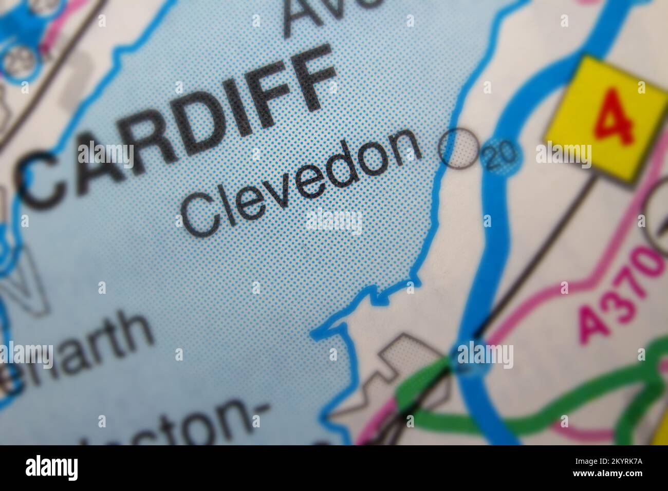 Clevedon, United Kingdom atlas map town name Stock Photo - Alamy