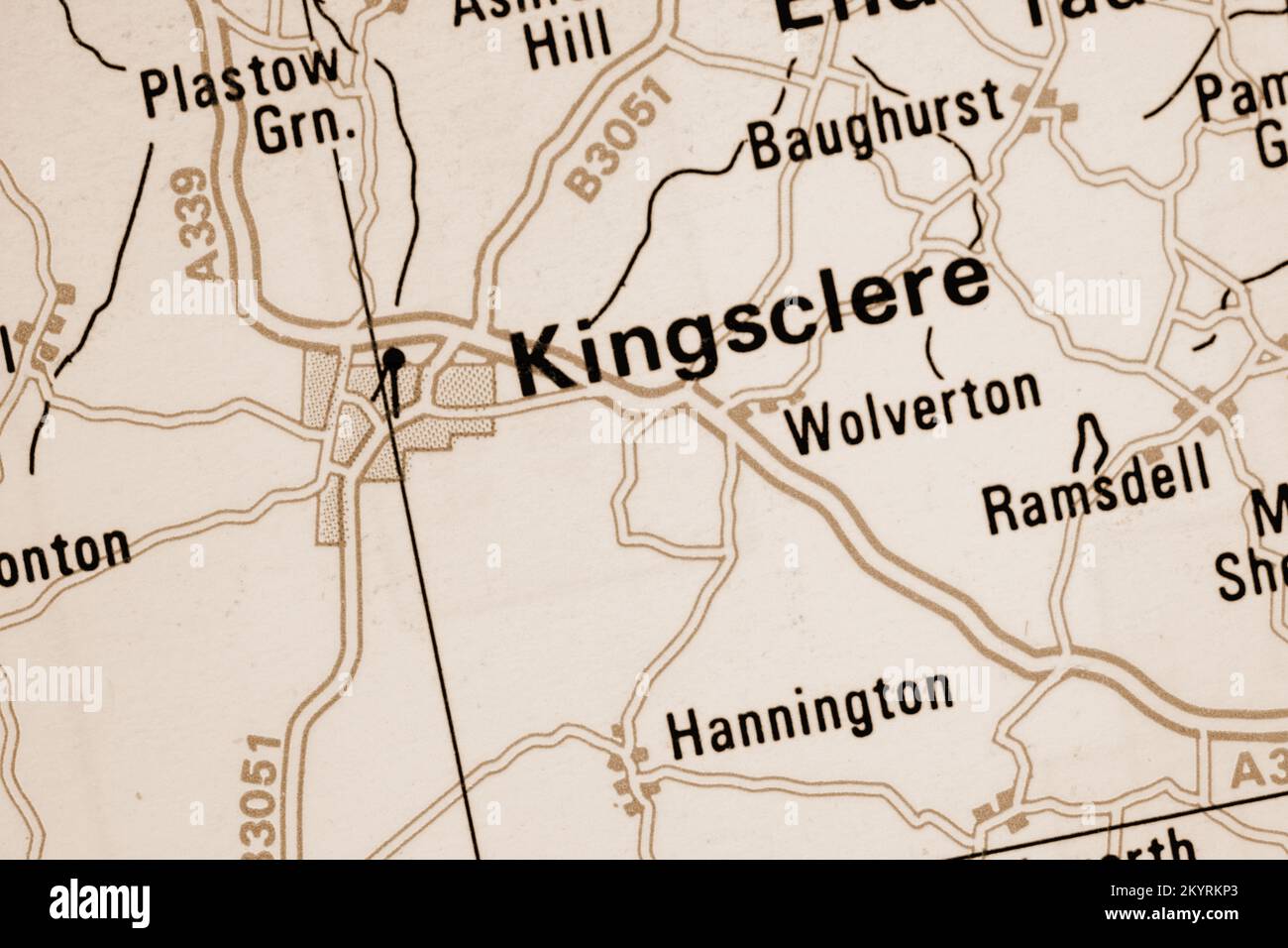 Kingsclere village in Hampshire, United Kingdom atlas map town name ...