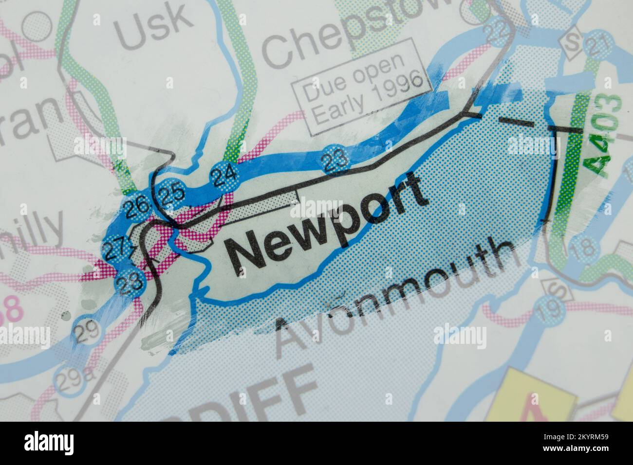 Newport, United Kingdom atlas map town name - paint Stock Photo - Alamy