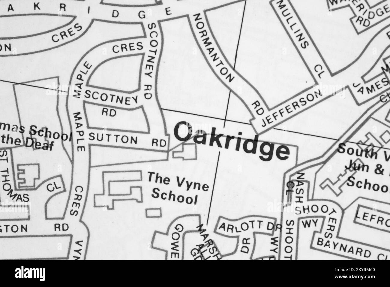 Oakridge village in Hampshire, United Kingdom atlas map town name ...
