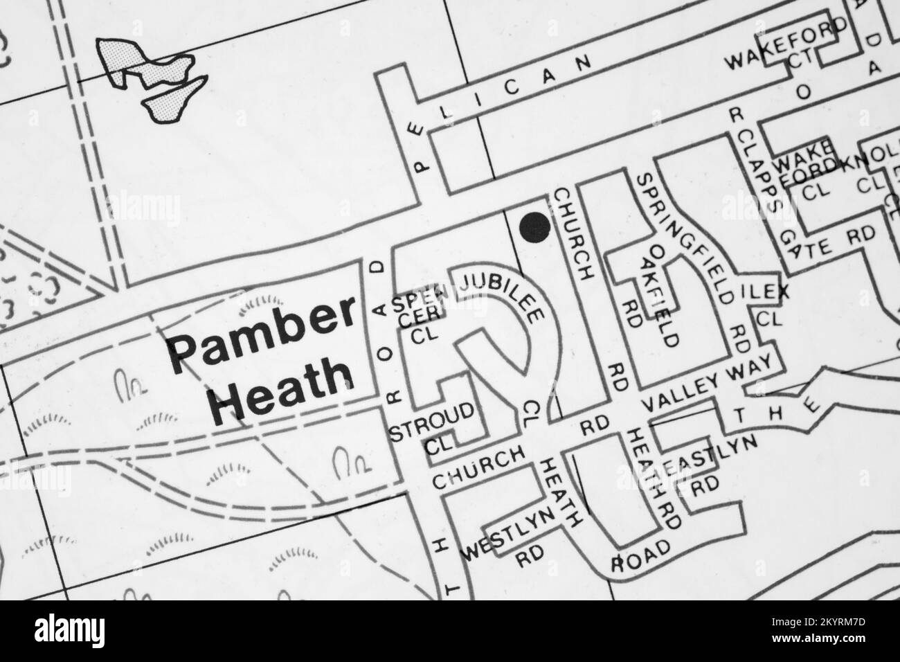 Pamber Heath village in Hampshire, United Kingdom atlas map town name ...